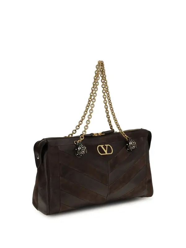 Valentino Garavani Medium Panthea Shoulder Bag - Brown