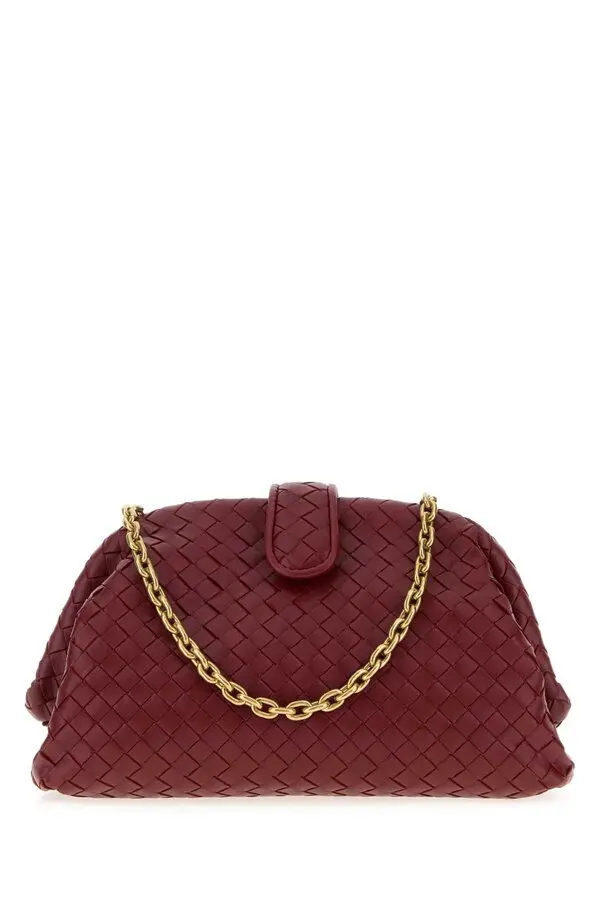 Bottega Veneta Bordeaux Leather Small Lauren 1980 Clutch - Red