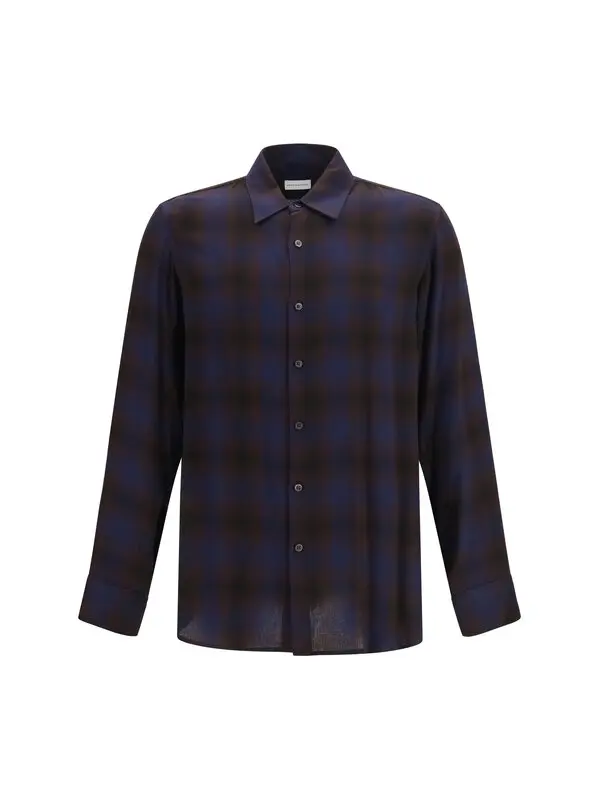 Dries Van Noten Check Shirt - Blue