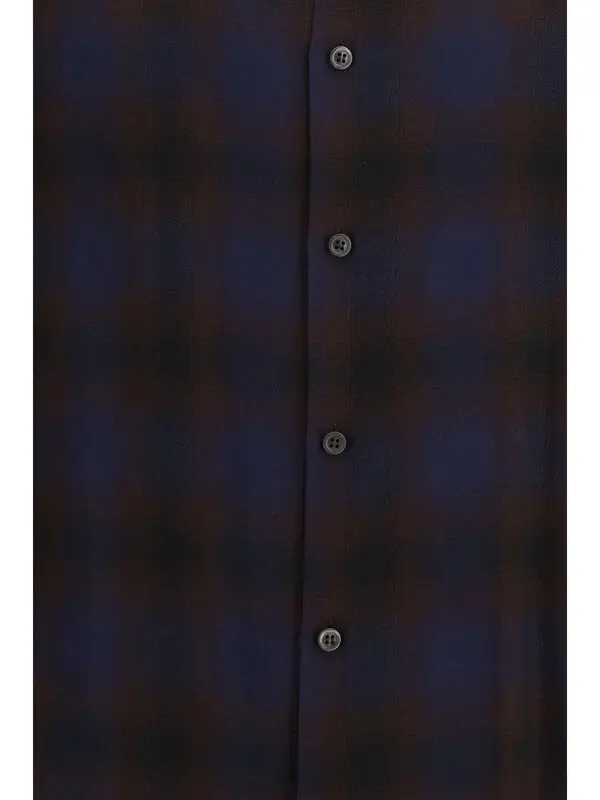Dries Van Noten Check Shirt - Blue