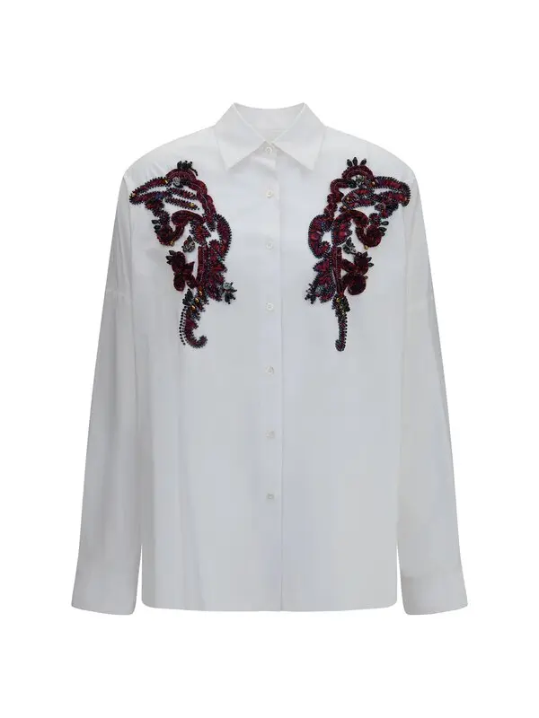 Dries Van Noten Beaded-detail Shirt - White