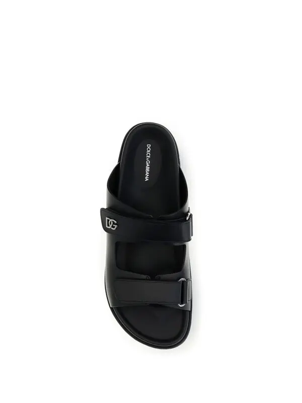 Dolce & Gabbana Calfskin Leather Sandals