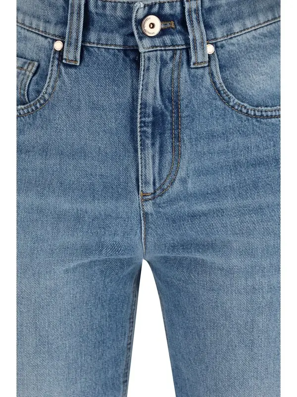 Brunello Cucinelli Retro Denim Pants With Monili Embellishment