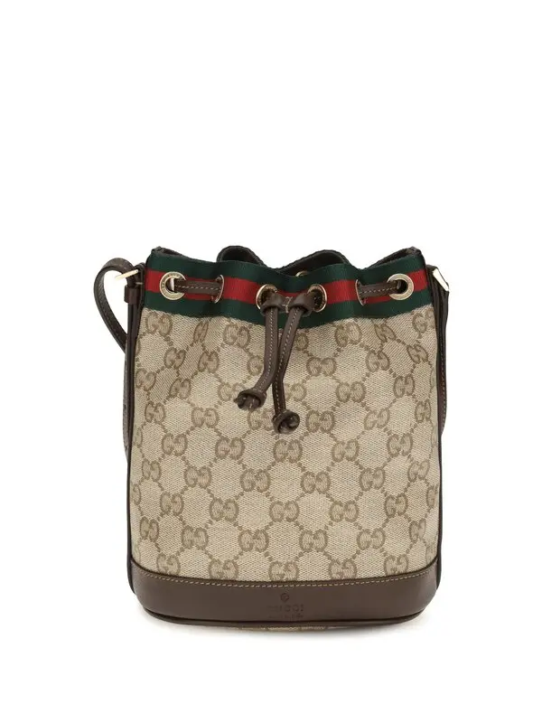 Gucci Web Stripe Bucket Bag - Cream