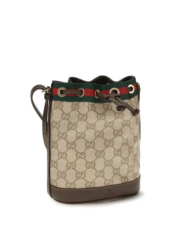 Gucci Gg Supreme Web Stripe Bucket Bag