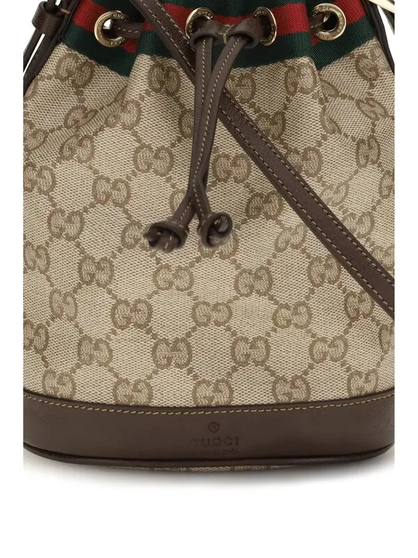Gucci Gg Supreme Web Stripe Bucket Bag