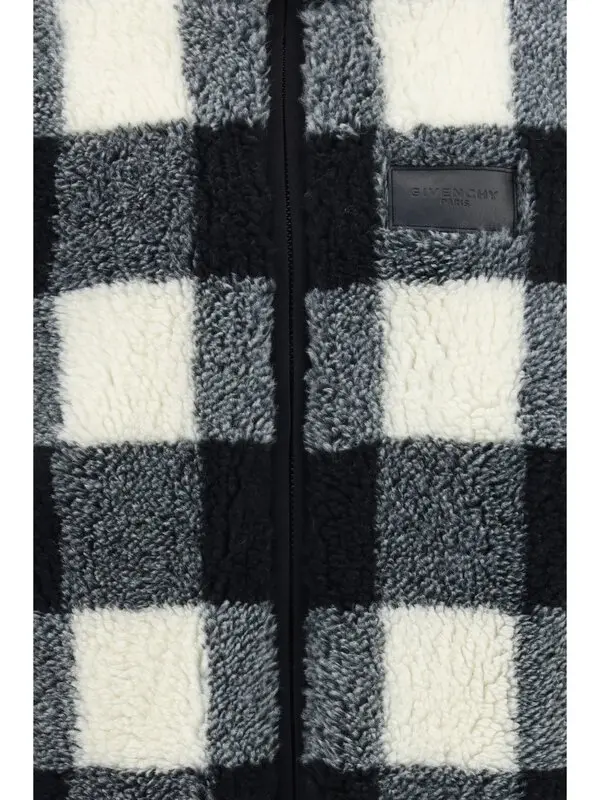 Givenchy Checked Wool-blend Teddy Jacket - Gray