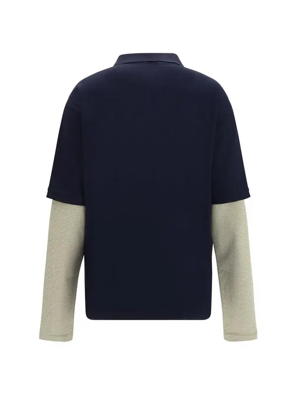 Miu Miu Striped Sleeve Polo Sweater