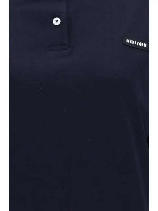 Miu Miu Striped Sleeve Polo Sweater