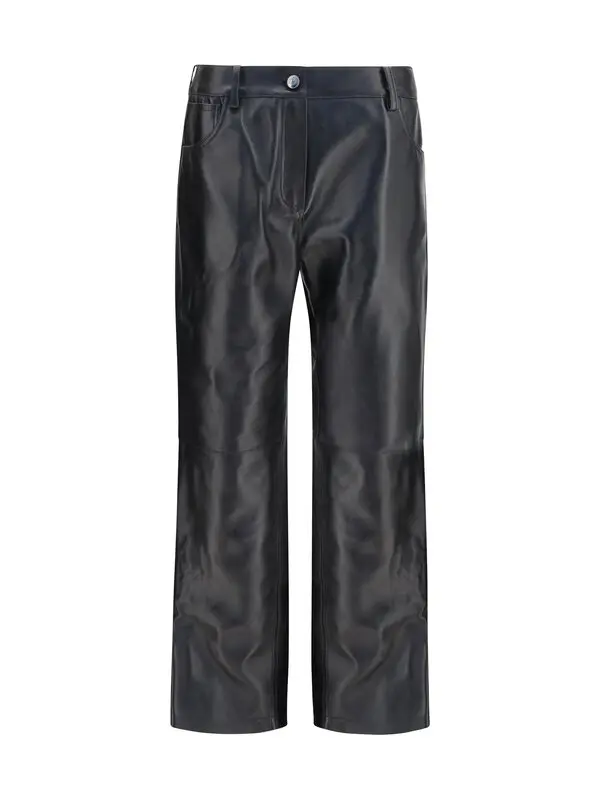 Magda Butrym Straight-leg Leather Pants - Black