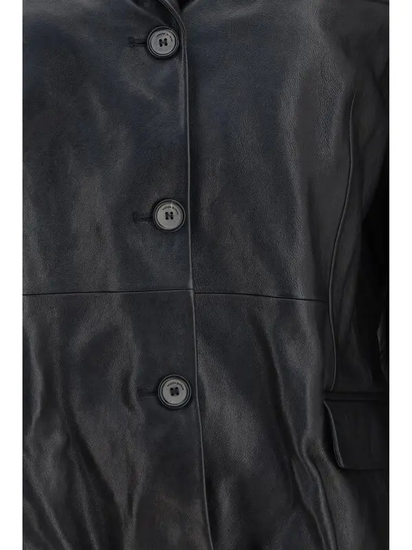 Magda Butrym Leather Blazer Jacket