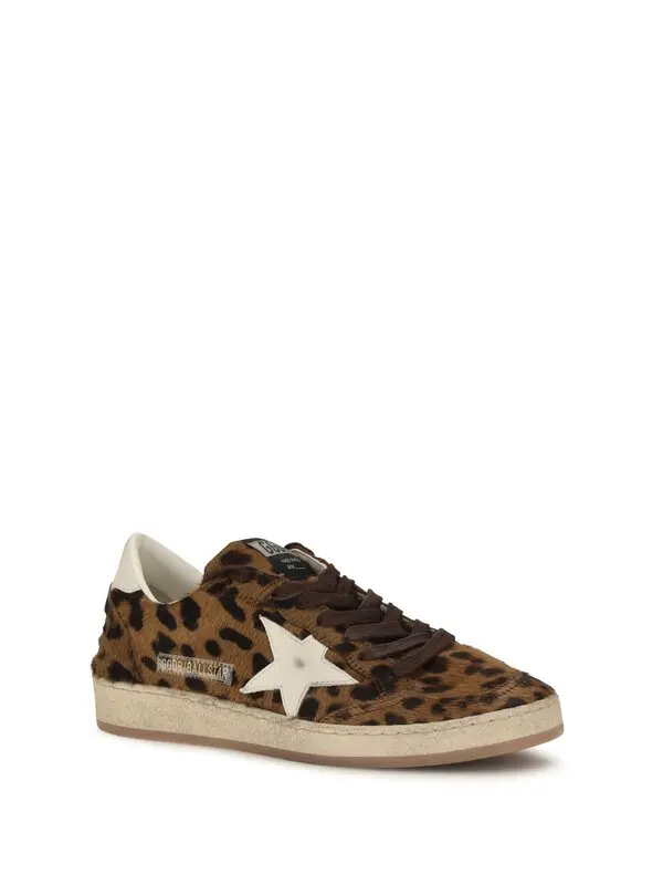 GOLDEN GOOSE Ball Star Leopard Print Calf Hair Sneakers