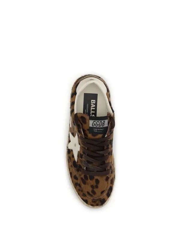 GOLDEN GOOSE Ball Star Leopard Print Calf Hair Sneakers