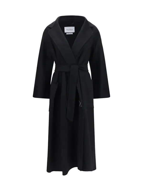 Max Mara Ludmilla Cashmere Wrap Coat - Black