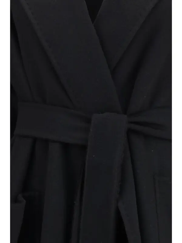 Max Mara Ludmilla Cashmere Wrap Coat - Black
