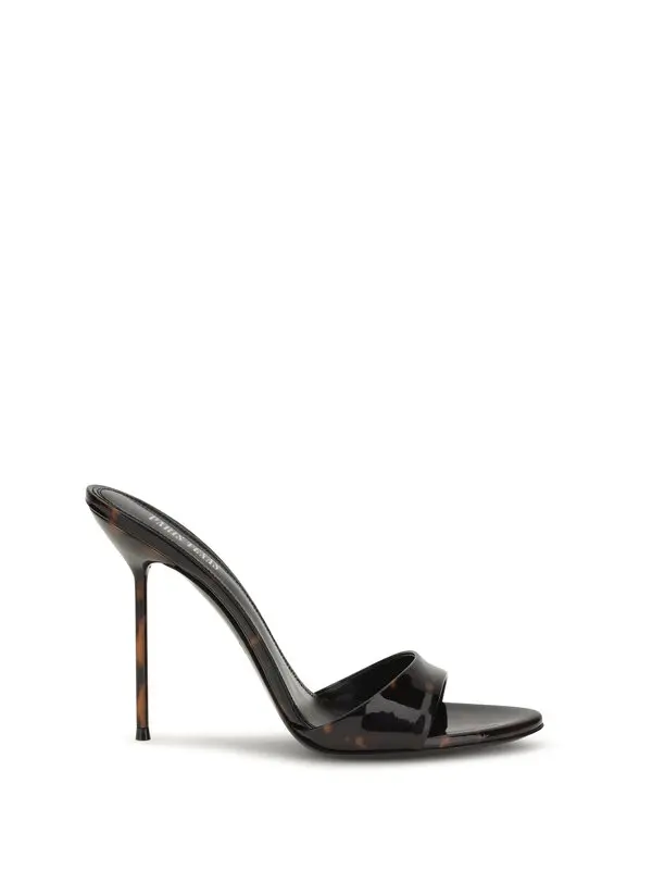 Paris Texas Lidia Patent Leather Mules - Black