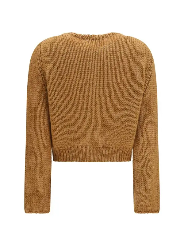 FORTE_FORTE Chunky Knit Button Cardigan - Brown