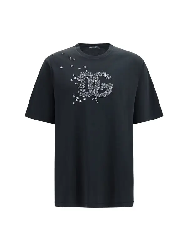Dolce & Gabbana Cotton T-shirt With Logo - Black