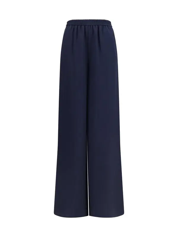 Max Mara Volonta Silk Wide-leg Pants - Blue