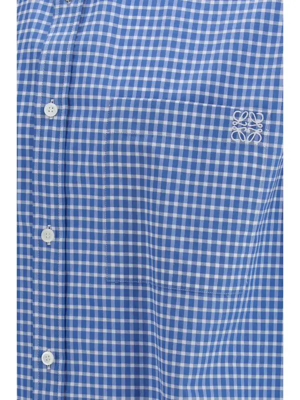 Loewe Textured Cotton Check Shirt