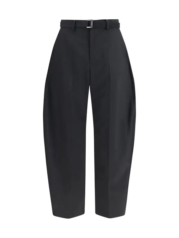 Sacai Wool Tailored Pants With Belt