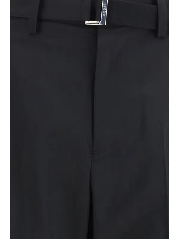 Sacai Wool Tailored Pants With Belt