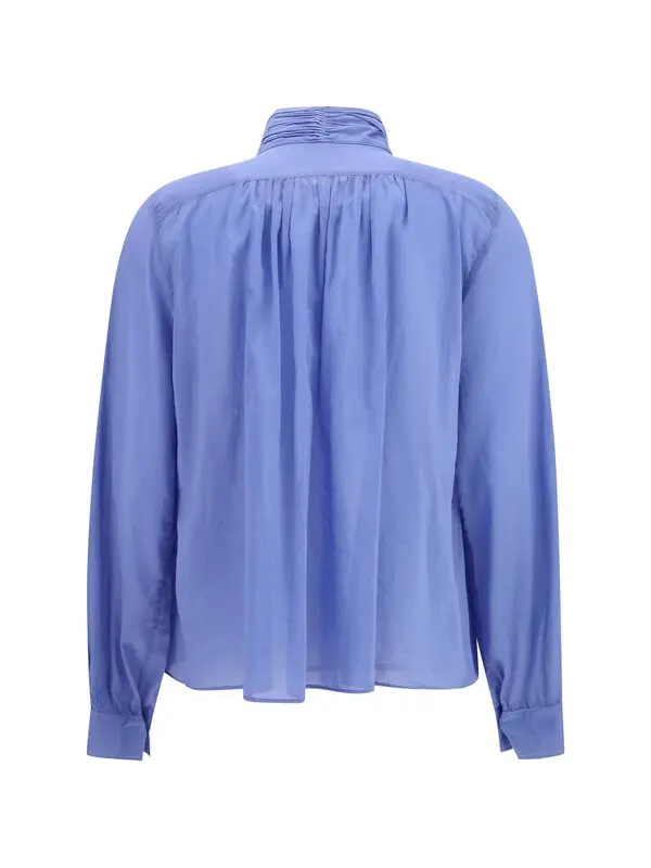 FORTE_FORTE Pleated High-neck Blouse