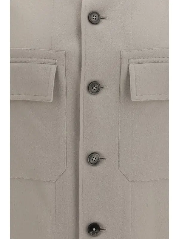 Zegna Cashmere Shirt Jacket - Cream