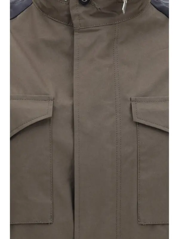 Sacai Three-quarter Sleeve Nylon And Cotton Jacket