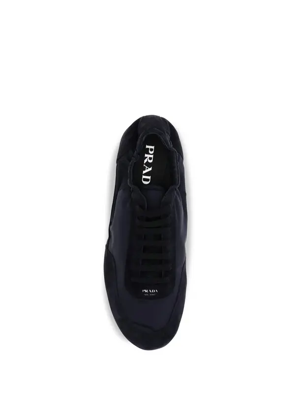 Prada Collapse Re-nylon And Suede Sneakers