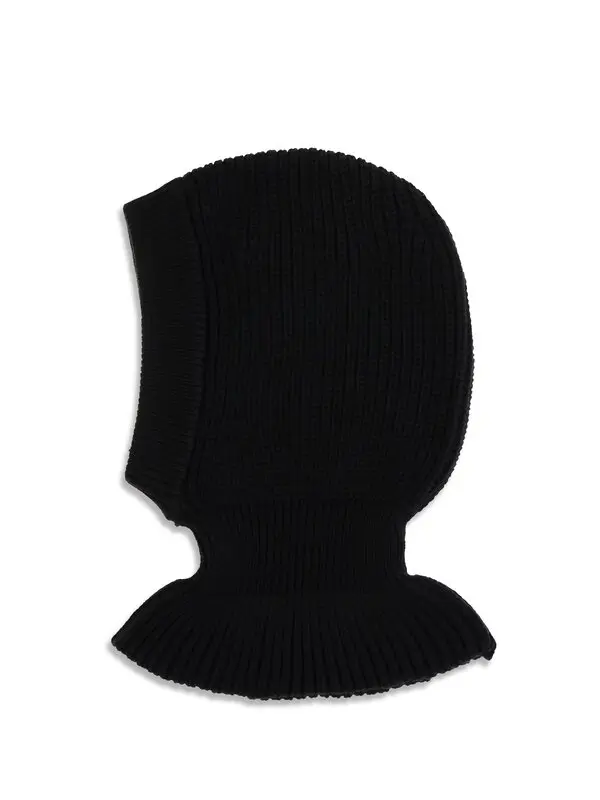 LEMAIRE Lemiare Ribbed Wool Balaclava - Black