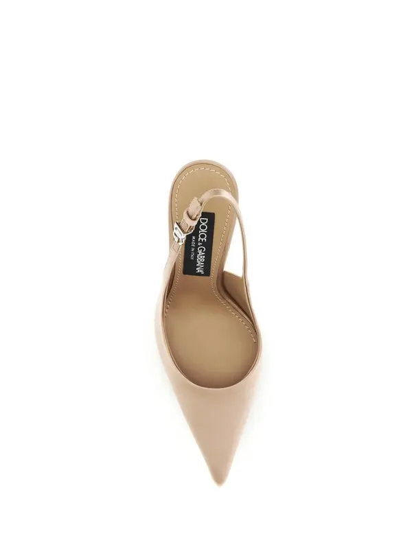 Dolce & Gabbana Satin Slingback Pumps - Cream