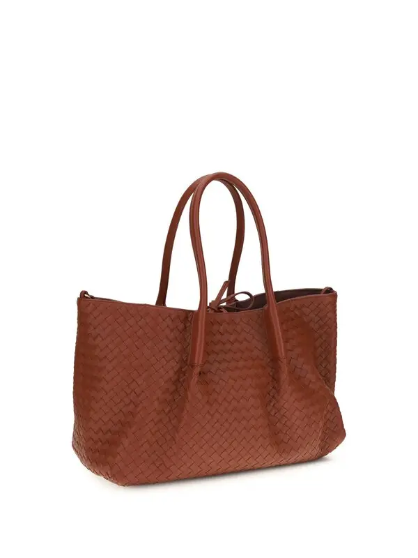 Bottega Veneta Pinacoteca Woven Leather Tote Bag - Brown