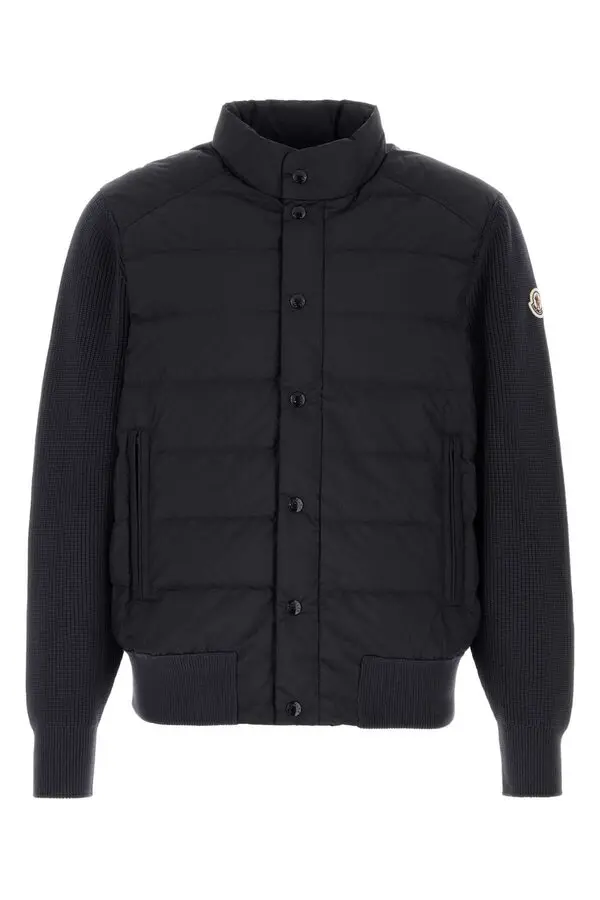 Moncler Navy Cotton Blend Cardigan