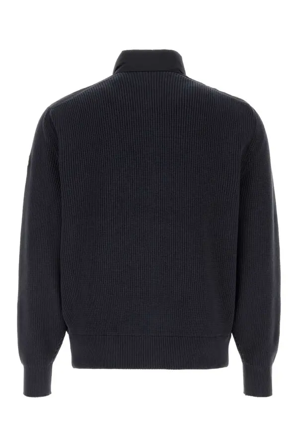 Moncler Navy Cotton Blend Cardigan