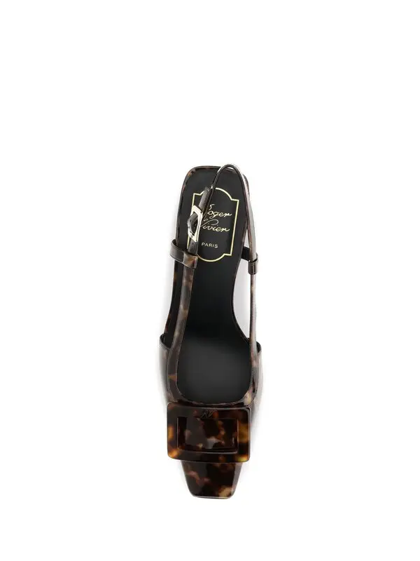 ROGER VIVIER Tortoiseshell Belle Vivier Slingback Pumps