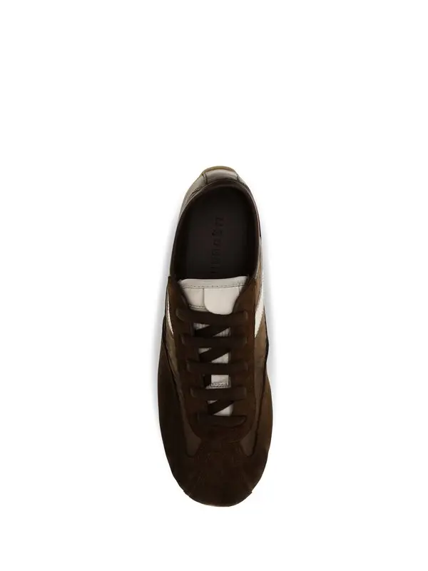 Alexander McQueen Boxe Suede, Leather, And Fabric Sneakers - Brown