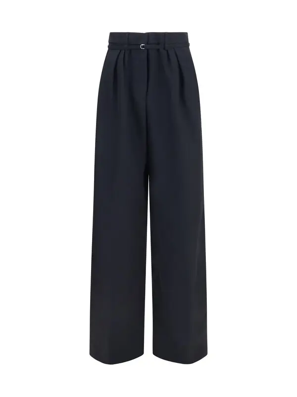 Dries Van Noten Wide-leg Trousers With Drawstring Waistband - Black