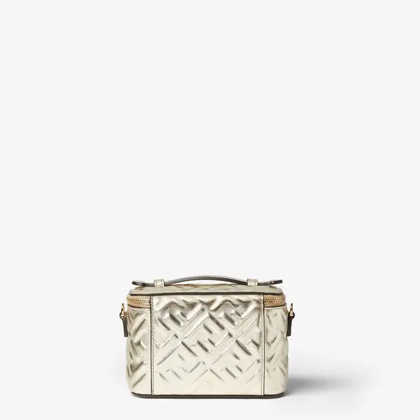 Fendi Vanity Bag With Ff Motif - Gold