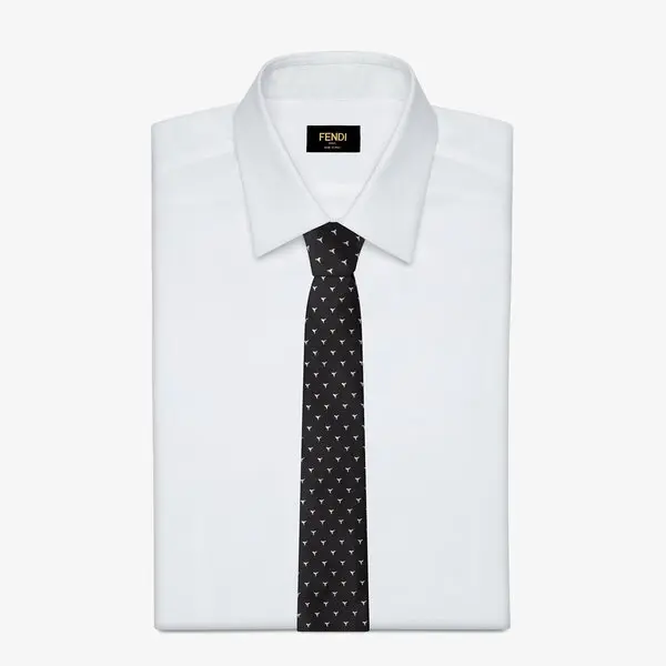 Fendi Jacquard Tie - Black