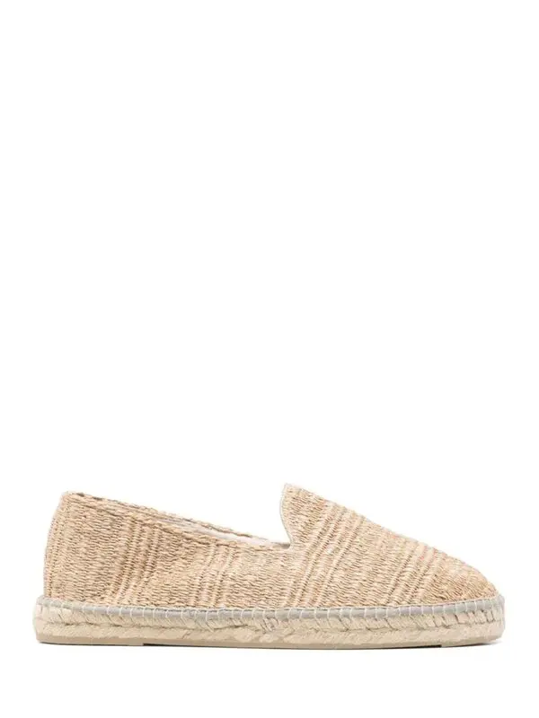 Manebí Raffia Espadrille Flats - Beige