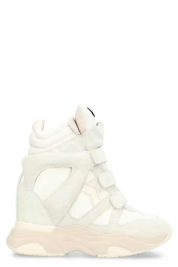 Isabel Marant Étoile High-top Leather Wedge Sneakers Balskee - White