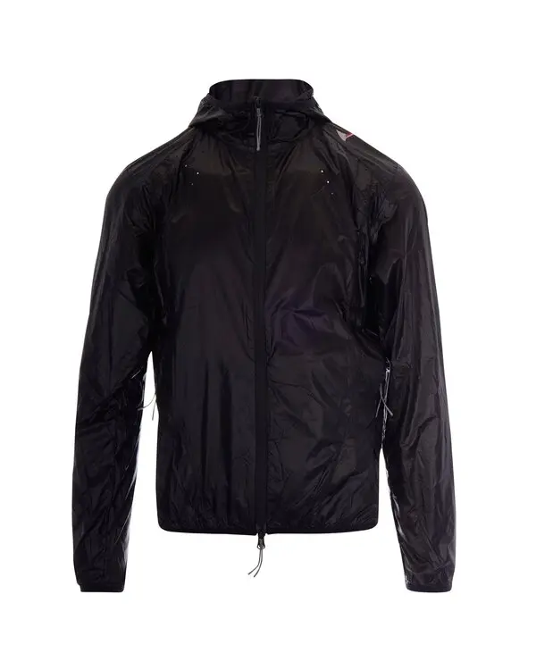 ROA Hooded Zip-up Polyamide Mini Coat - Black
