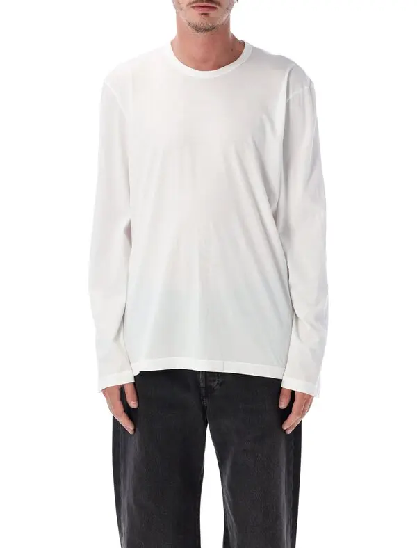 JAMES PERSE Classic Fit Long Sleeve Crew Neck T-shirt - Bianco