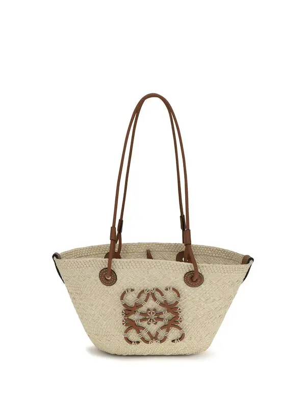 Loewe Small Anagram Basket Shoulder Bag - Cream