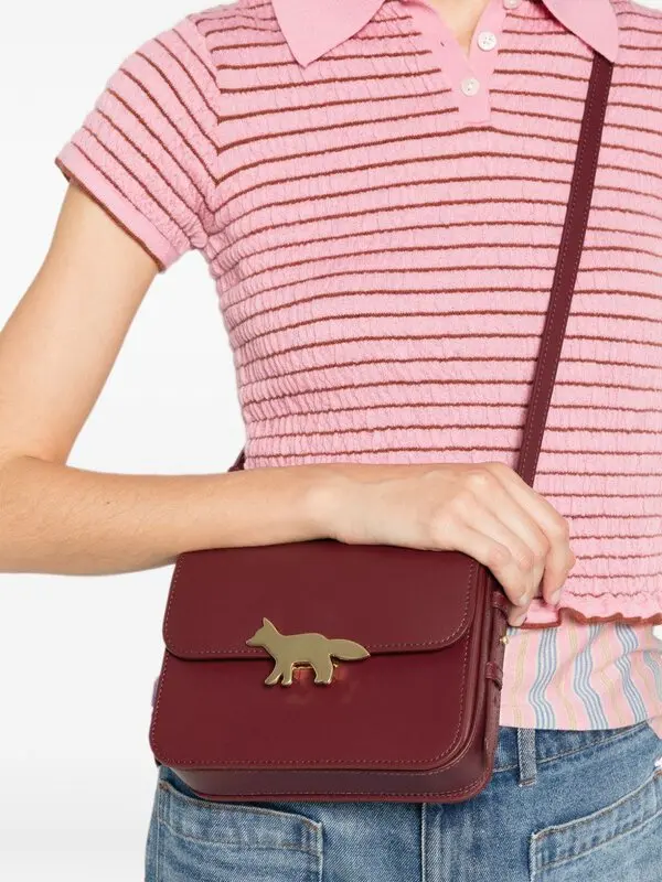 Maison Kitsuné Edie Leather Crossbody Bag