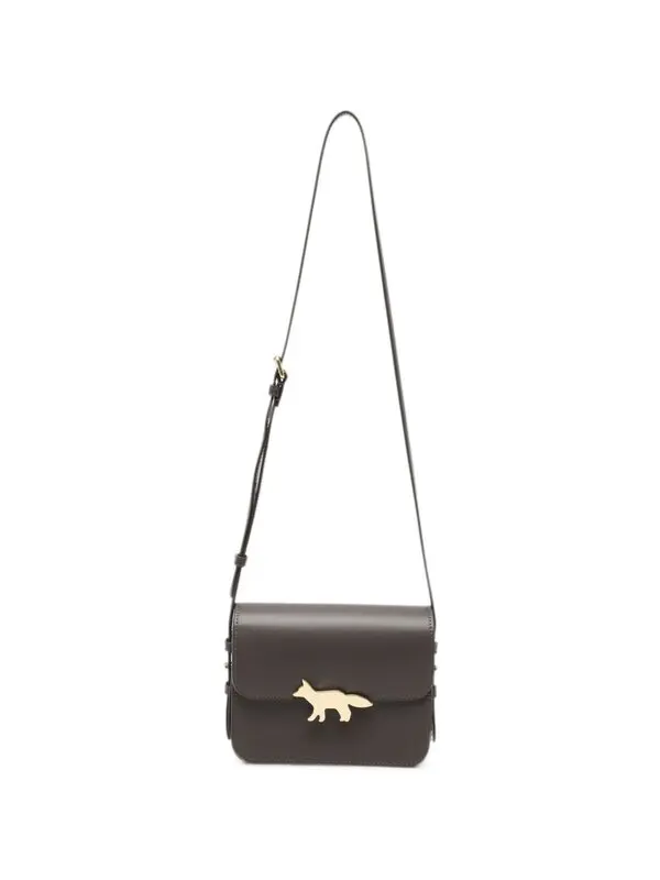 Maison Kitsuné Edie Leather Crossbody Bag - Brown