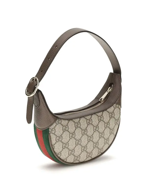 Gucci Small Ophidia Shoulder Bag In Gg Monogram Coated Fabric - Cream
