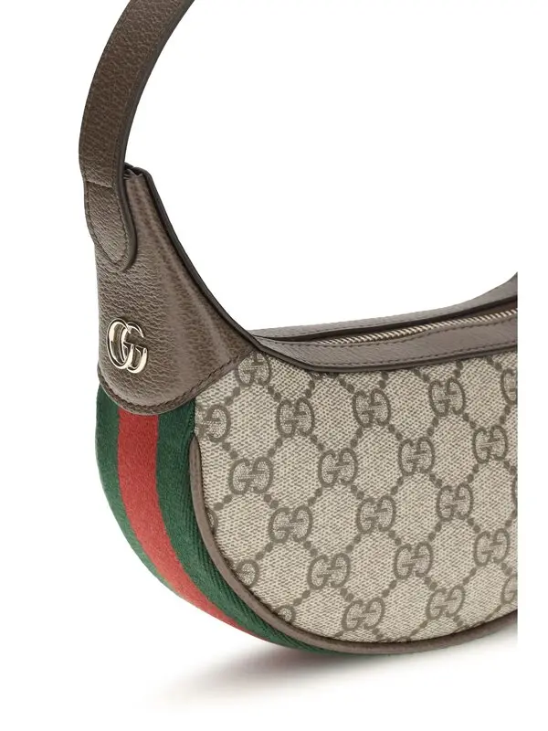 Gucci Small Ophidia Shoulder Bag In Gg Monogram Coated Fabric - Cream