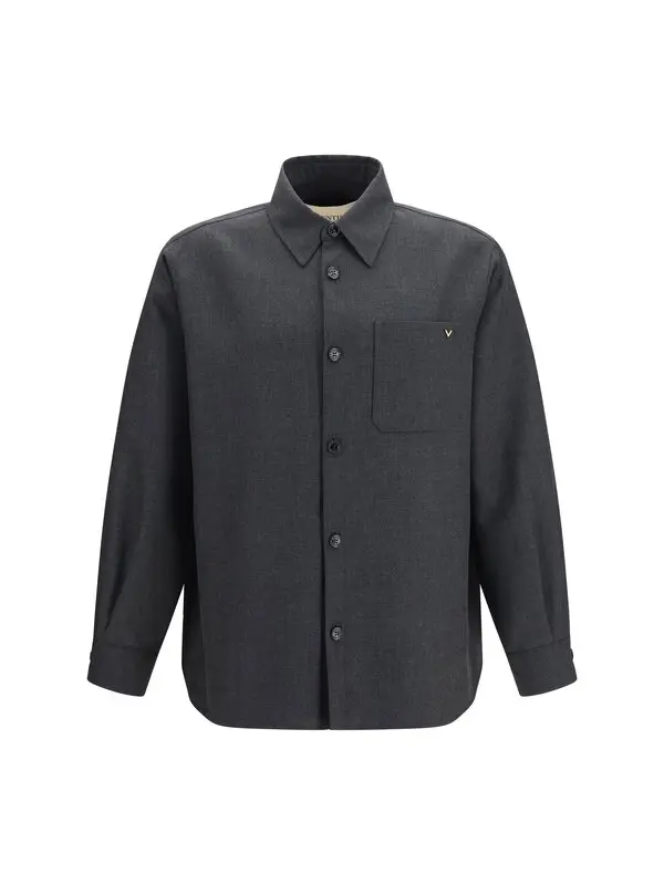 Valentino Garavani Vlogo Wool Blend Jacket - Gray
